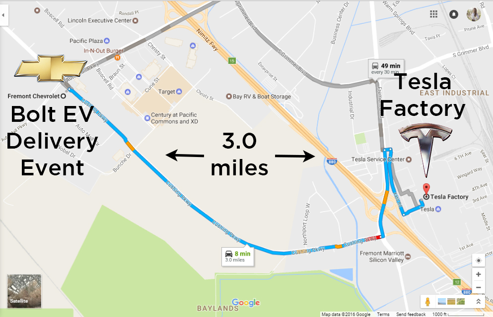 1st Chevy Bolt EV Delivery in Tesla’s Back Yard - Pictures & Reactions ...